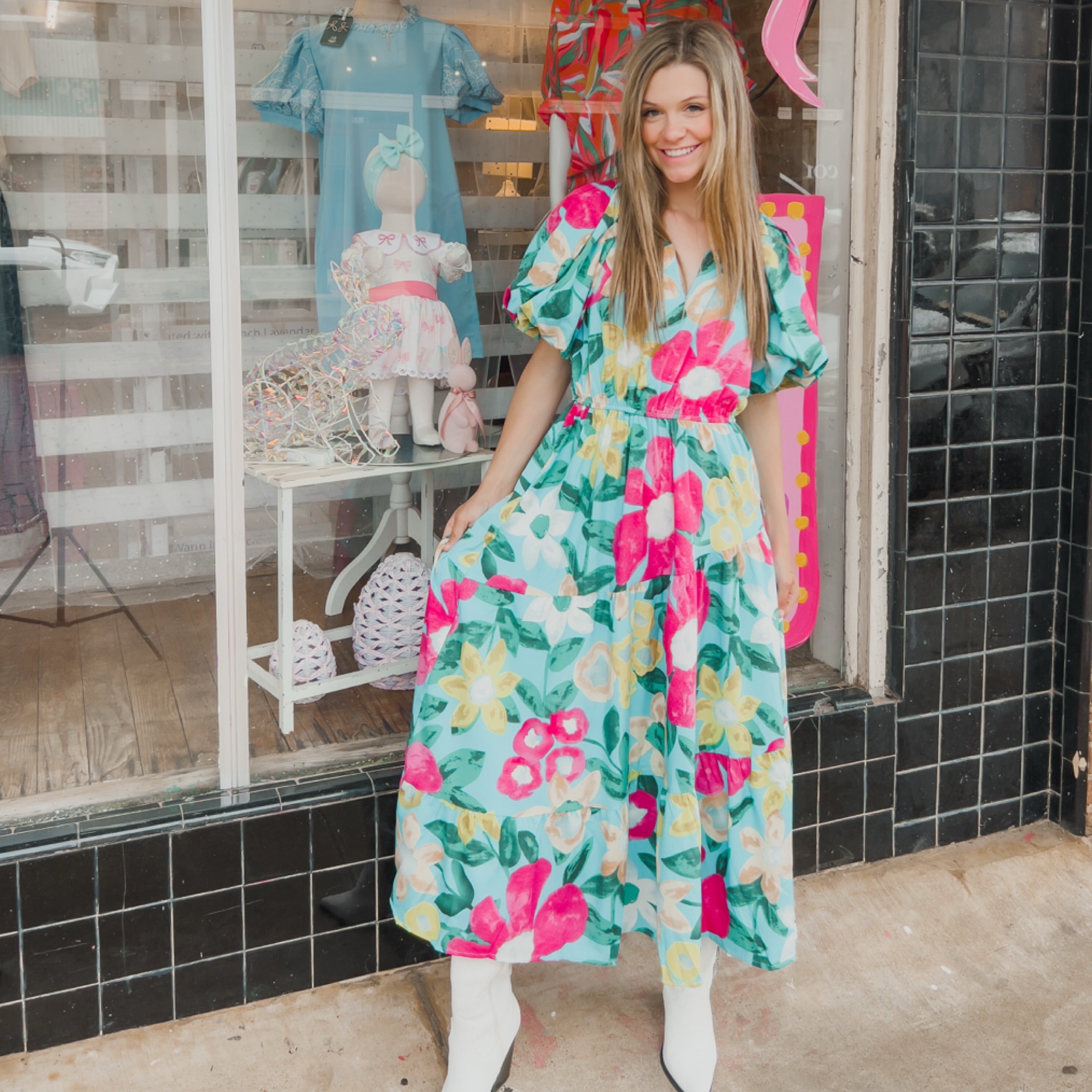 Bloom Midi Dress | Rhinestone Rifles